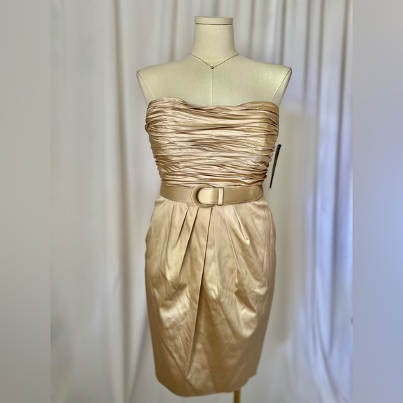 Jones New York | Dresses | Jones New York Strapless Gold Dress 894 ...